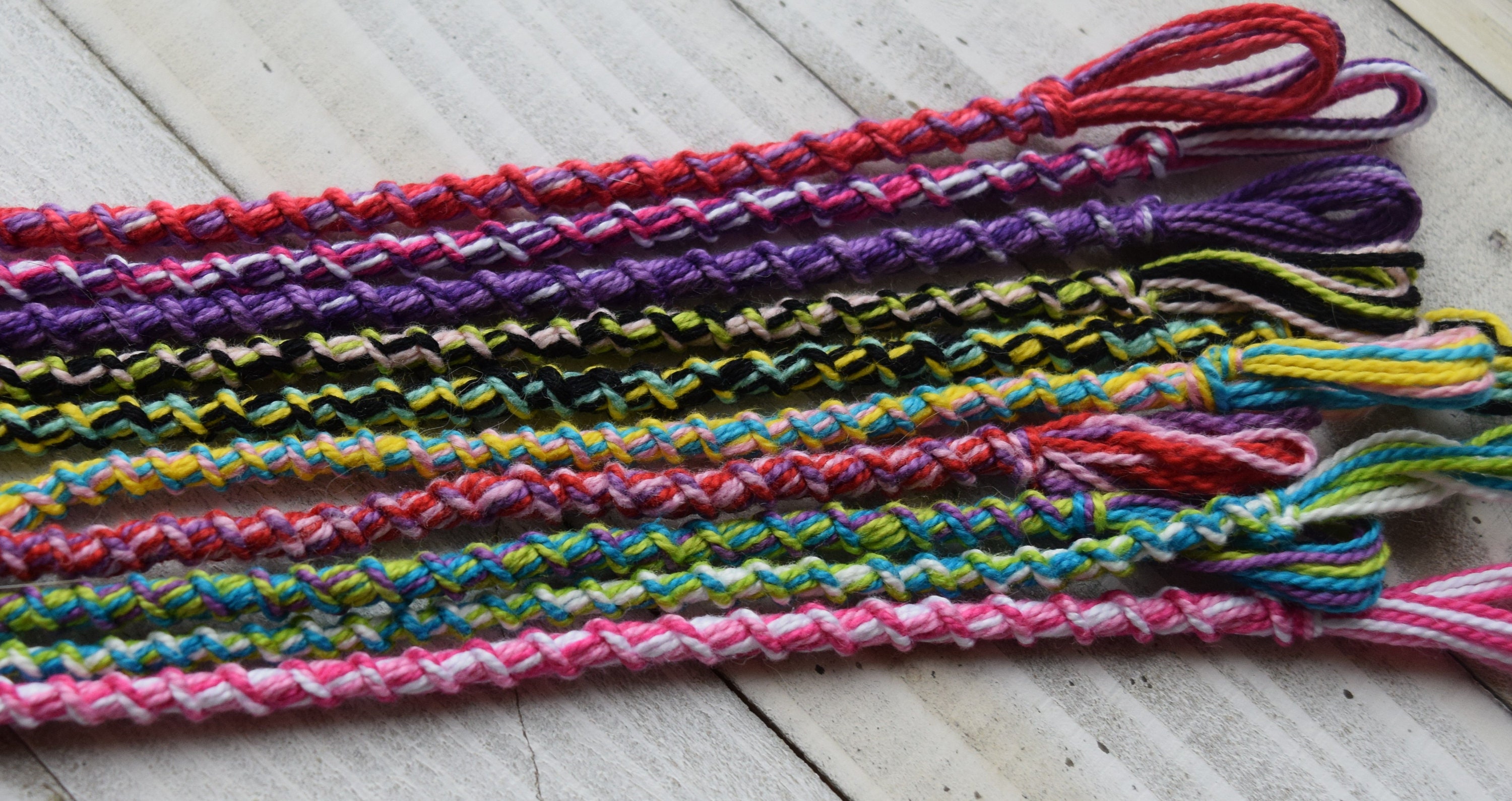Friendship Bracelet Minimalist String Floss Cotton Swirl and Twist Kumi ...