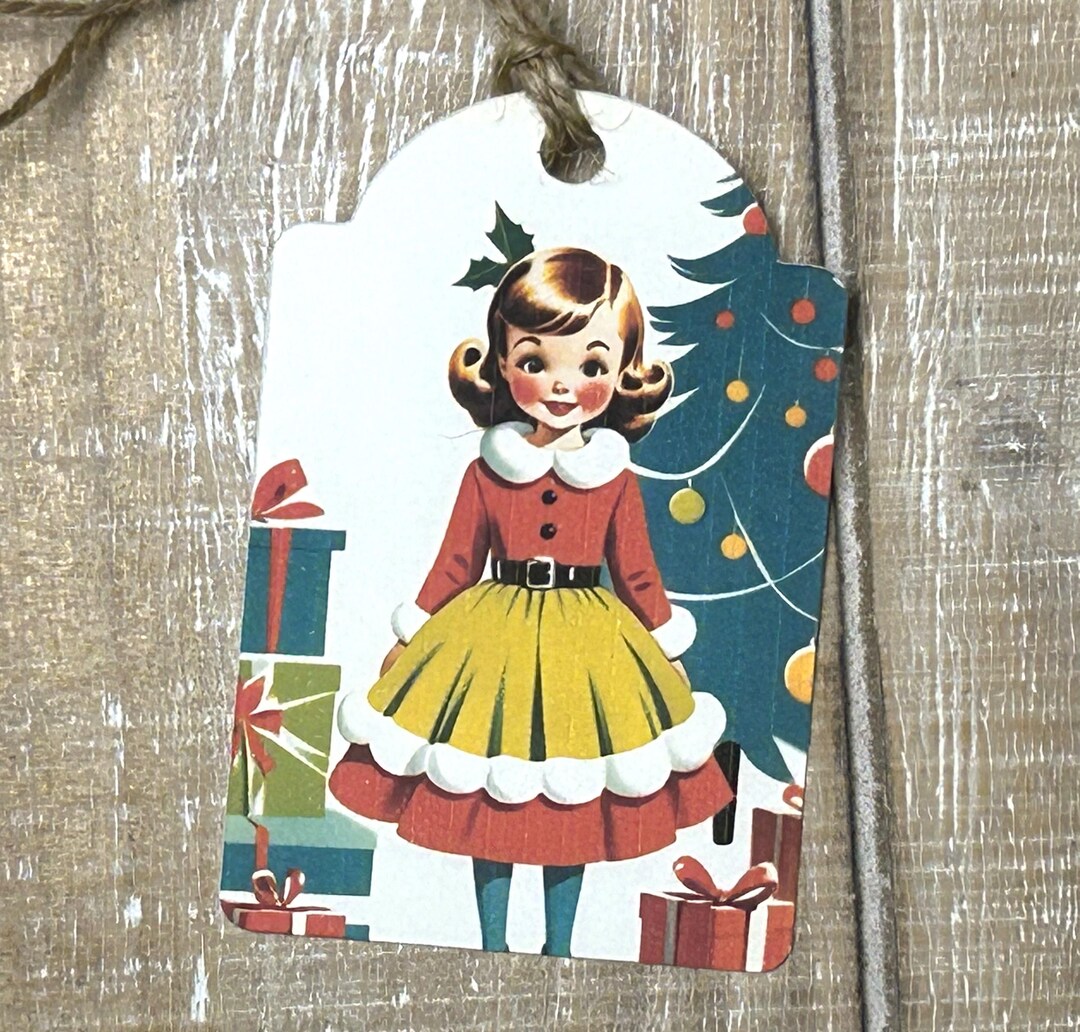 Retro Christmas Gift Tags Junk Journal Gift Tags Retro Vintage Style ...