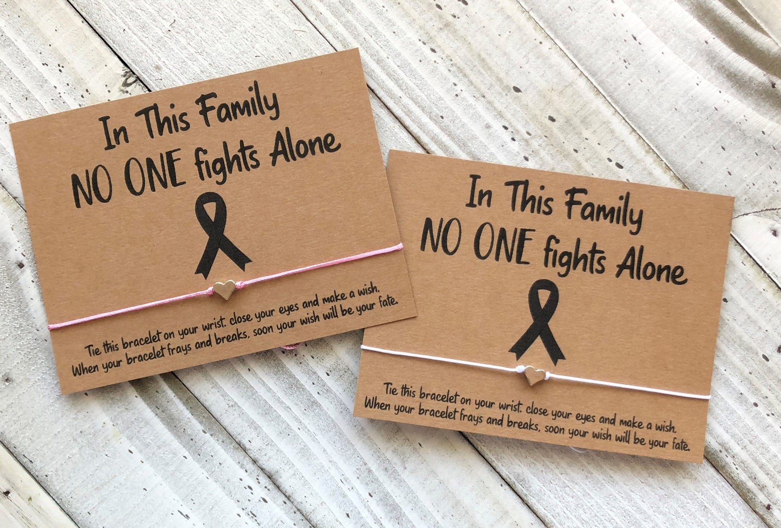 Cancer Support Gift Cancer Family Support Wish Bracelet Simple - Etsy