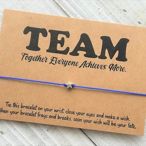 Team Wish Bracelet Coworker Gift Team Office Crew Bracelet Gift Wish ...