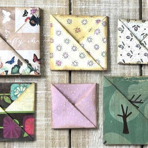 6 Junk Journal Folded Origami Pocket Paper Folded Pocket 3 Different ...