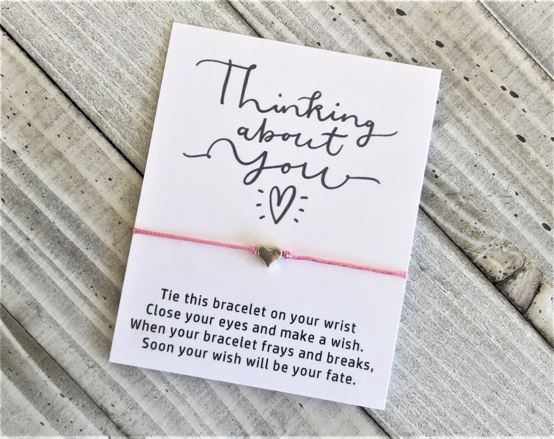 Thinking of You Wish Bracelet Friendship Wish Bracelet Simple Gift Wish ...