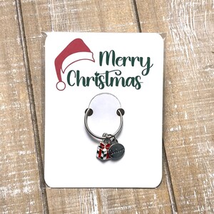 Merry Christmas Keychain Gift With Card Keychain Holiday Christmas Card ...