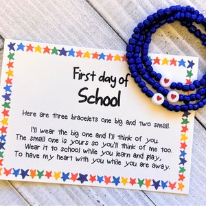 First Day of School Bracelet Set First Day of School Mommy and Me Daddy ...