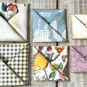 6 Junk Journal Folded Origami Pocket Paper Folded Pocket 3 Different ...