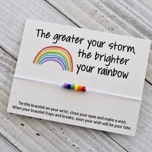 Pride Wish Bracelet Pride Love LGBTQ Rainbow Wish Bracelet With a Small ...