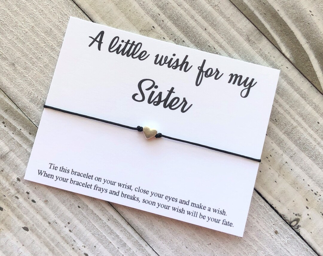 Sister Wish Bracelet Cord Sister Wish Bracelet Simple Gift Cord Wish ...