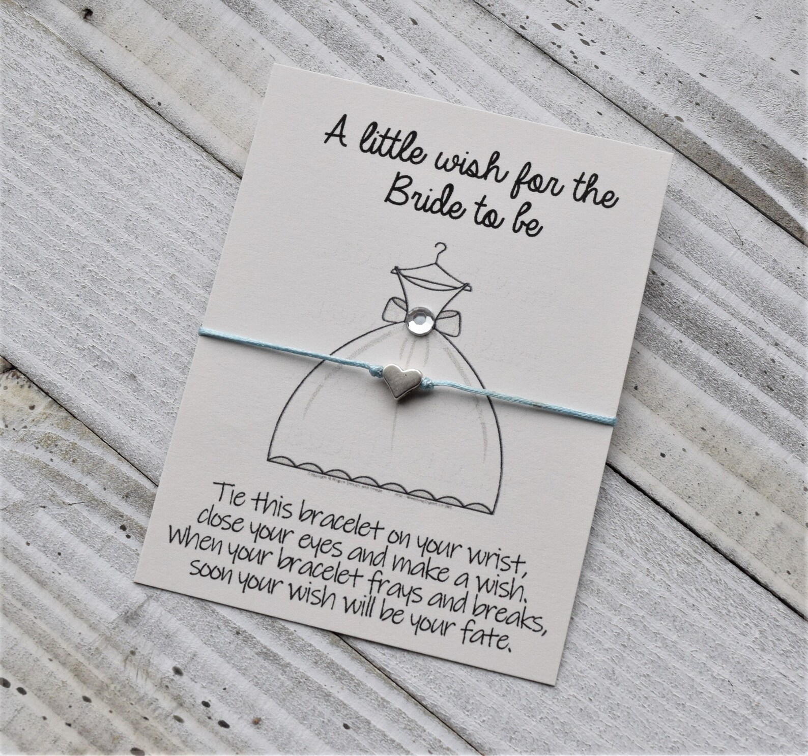 Bride to Be Wish Bracelet Wedding Bride Wish Bracelet Simple - Etsy