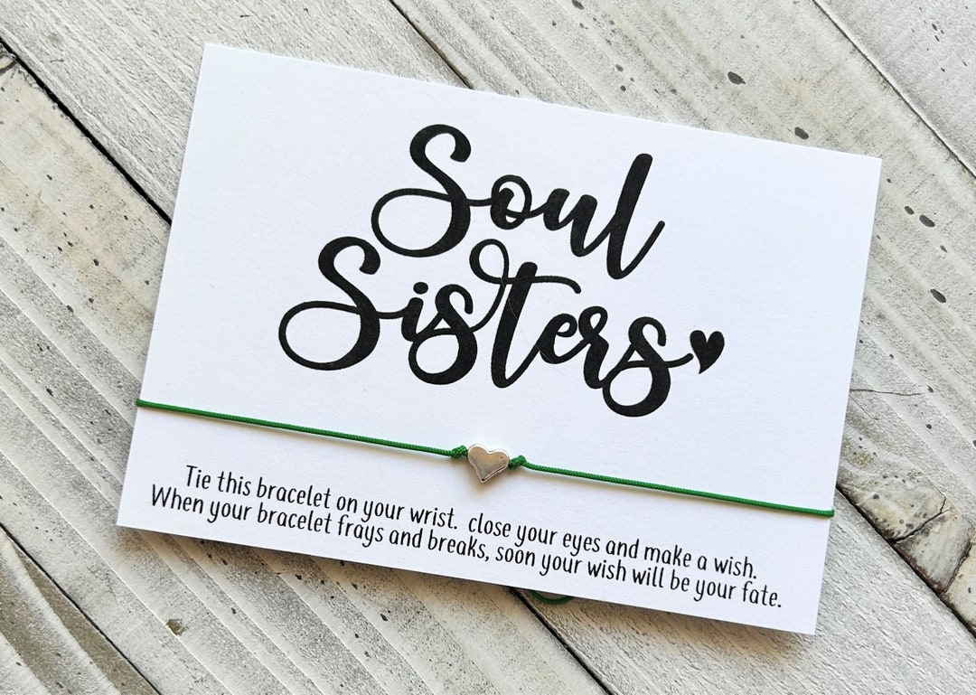 Soul Sisters Wish Bracelet Cord Sister Wish Bracelet Simple Gift Cord ...
