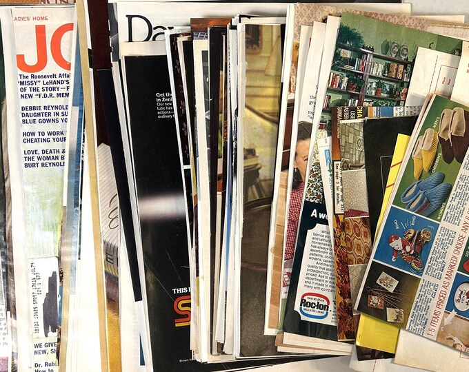 Vintage Magazine 1970's Advertisements Ephemera Lot of Junk Journal ...