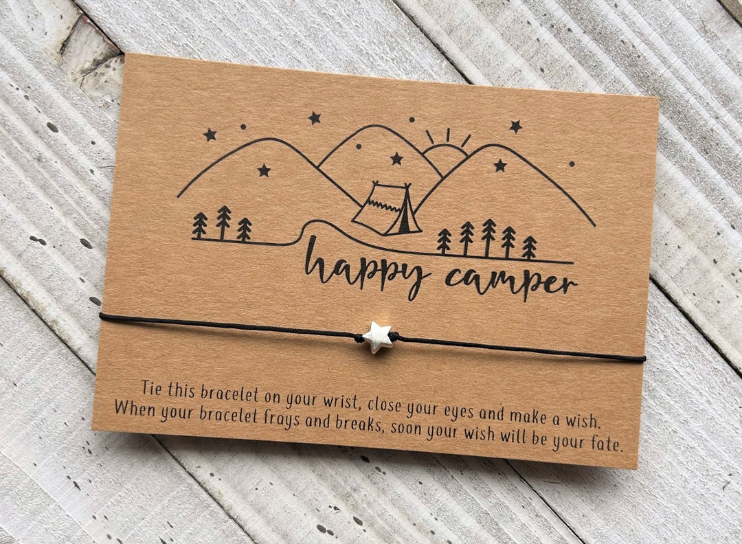 Happy Camper Wish Bracelet With a Star Bead Camp Camper Wish Bracelet ...