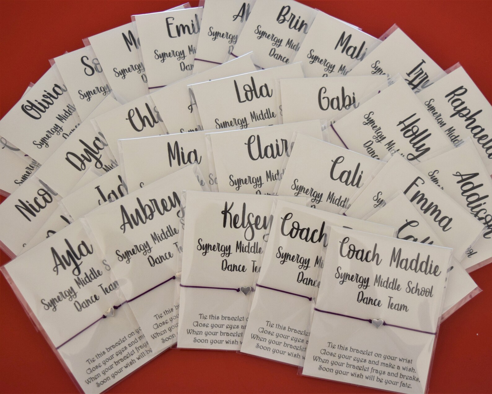 Custom Name Wish Bracelet Team Gift Birthday Party Simple Gift - Etsy