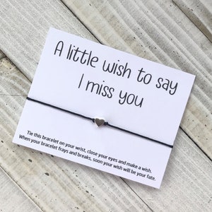 Miss You Wish Bracelet Distance Love Wish Cord Wish Bracelet Simple ...