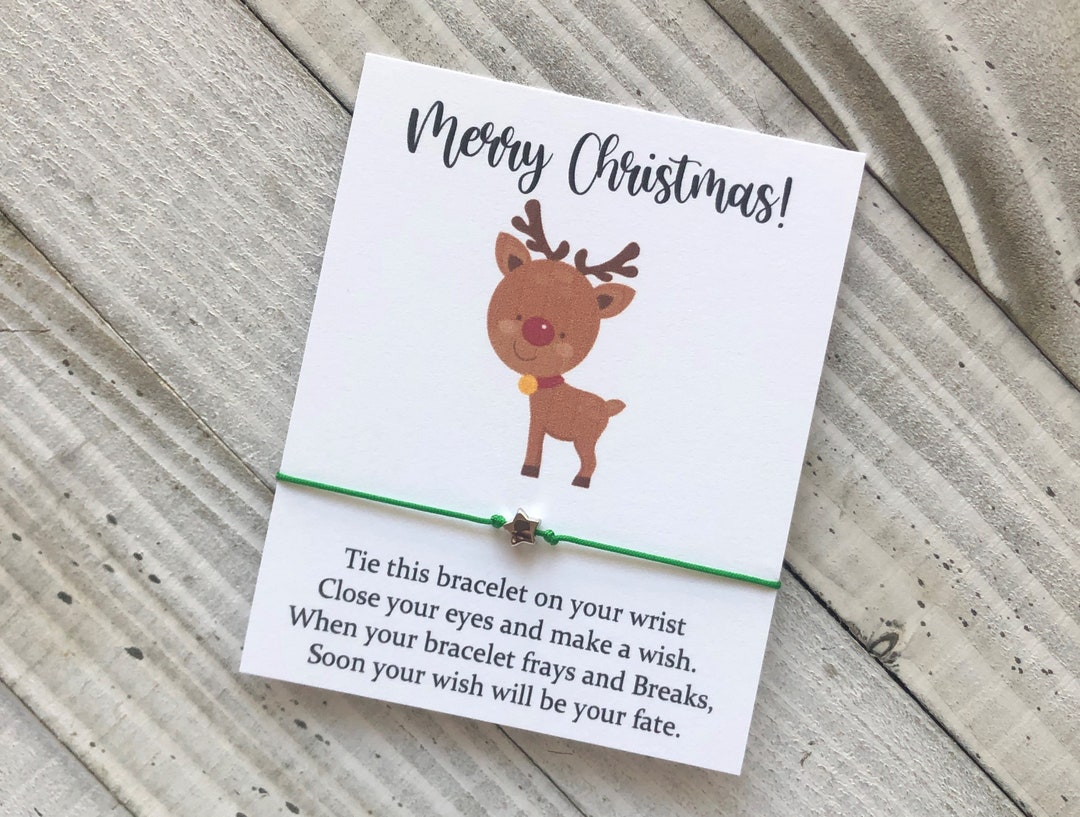 Merry Christmas Wish Bracelet Merry Christmas Gift Reindeer Christmas ...