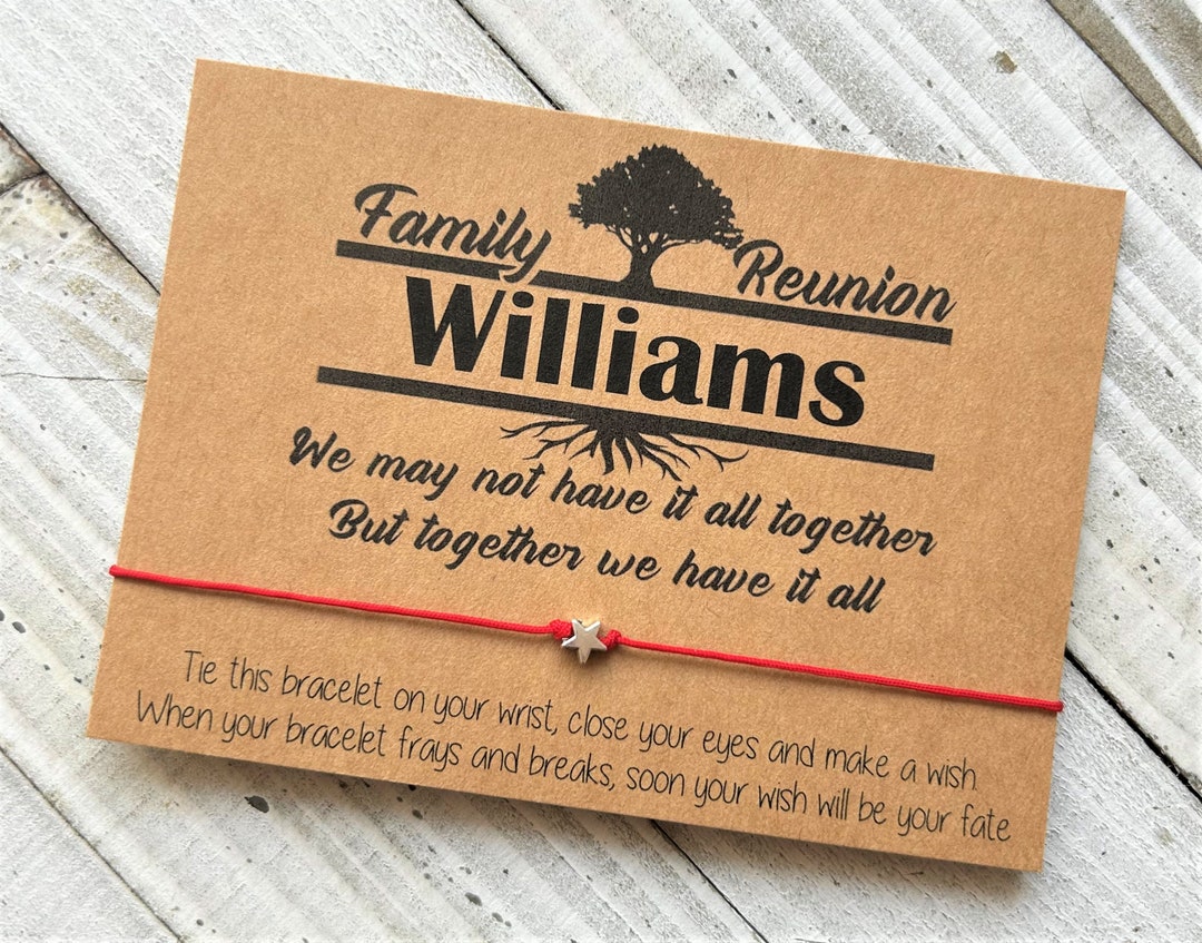 Custom Family Reunion Wish Bracelet Family Reunion Gift Picnic ...