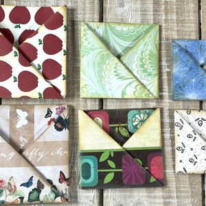 6 Junk Journal Folded Origami Pocket Paper Folded Pocket 3 Different ...