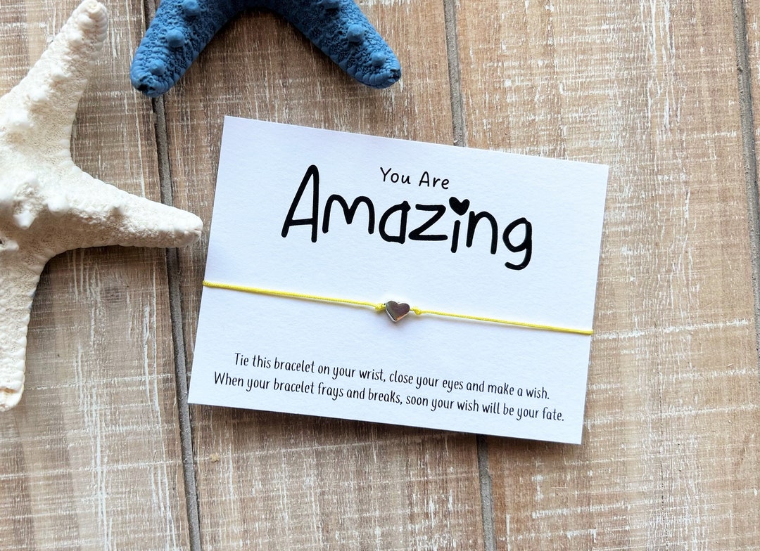 You Are Amazing Wish Bracelet Cord Friend Coworker Amazing Gift Wish ...