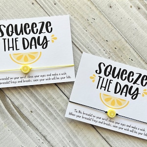 Lemon Wish Bracelet Squeeze the Day Bracelet Motivational Gift With a ...