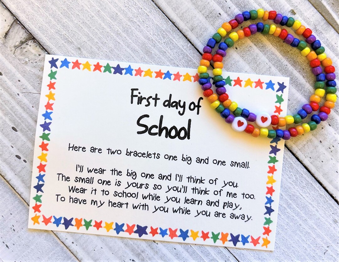 First Day of School Bracelet Set First Day of School Mommy and Me Daddy ...
