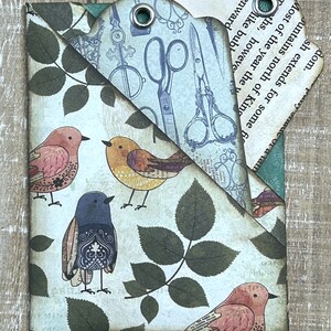Junk Journal Folded Origami Pocket Paper Folded Pocket Gift Card Tag ...