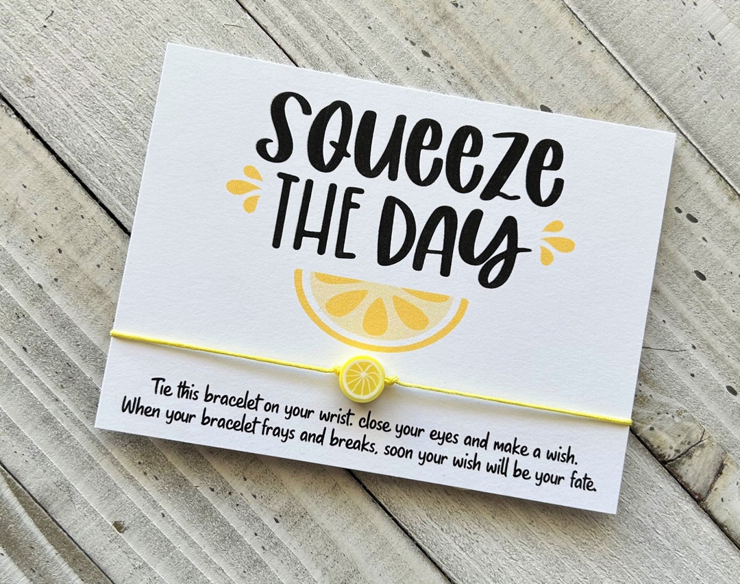 Lemon Wish Bracelet Squeeze the Day Bracelet Motivational Gift With a ...