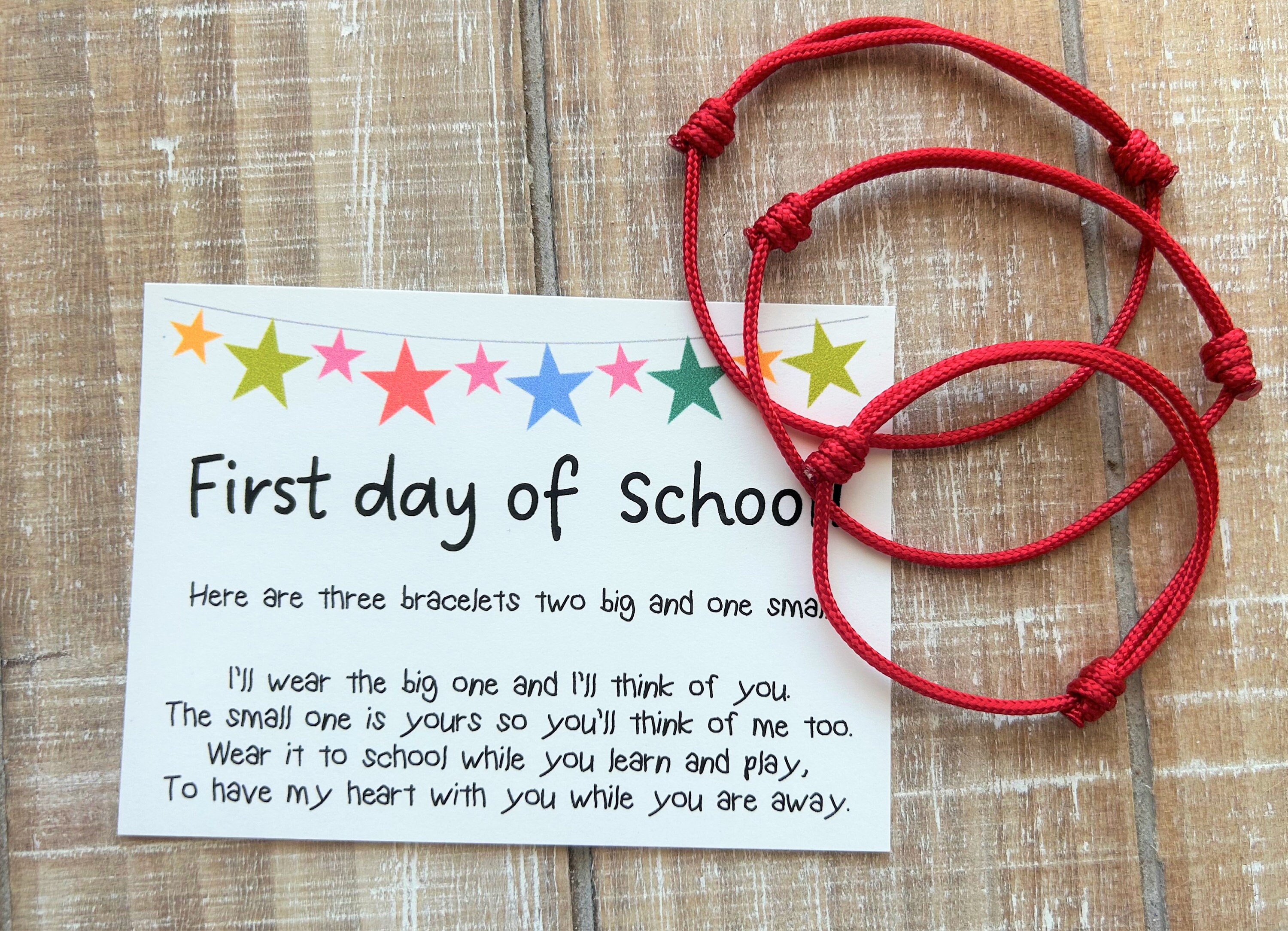First Day of School Bracelet Set First Day of Daddy and Me Mommy and Me ...