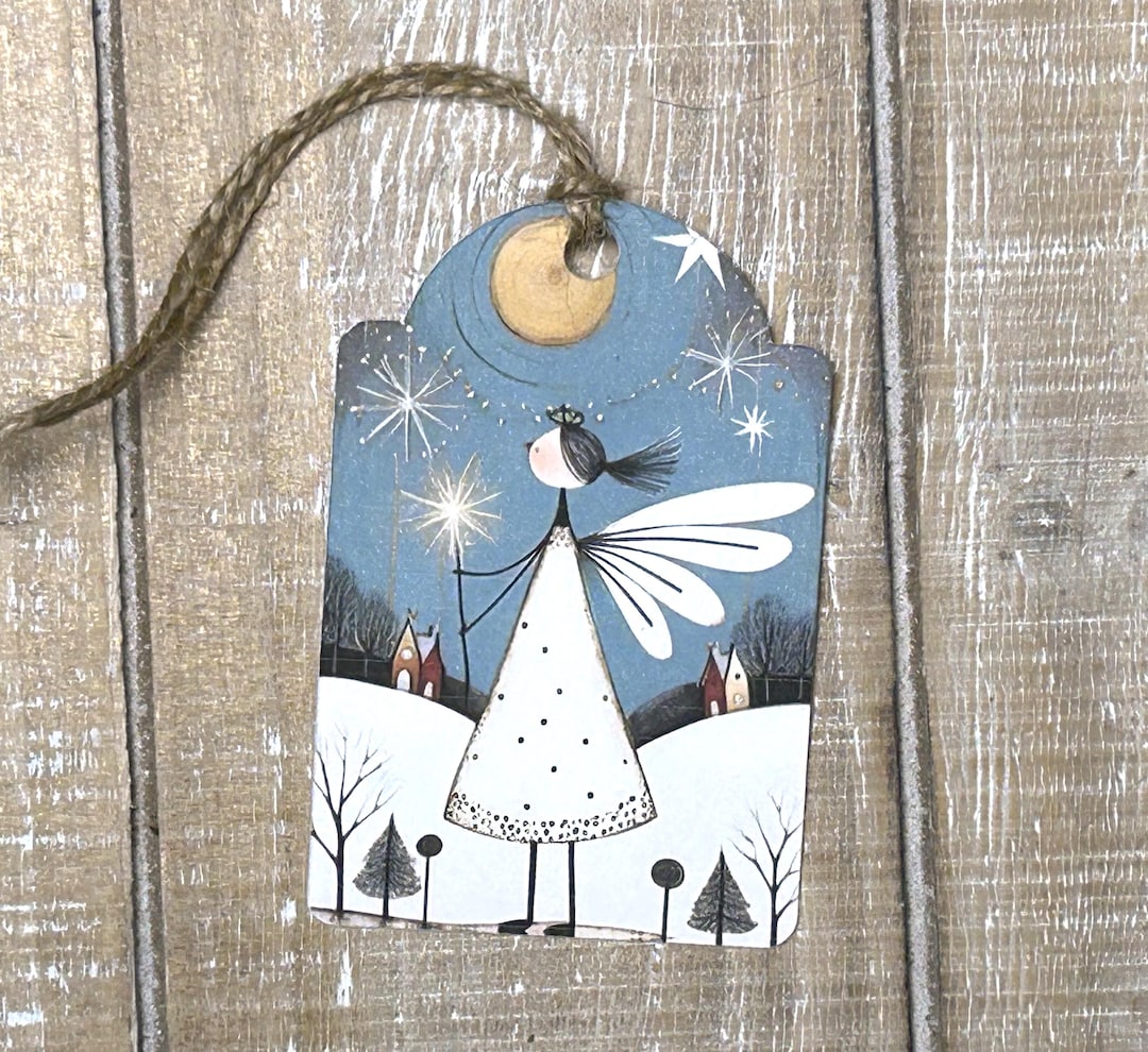 Christmas Angel Gift Tags Junk Journal Gift Tags Whimsical Christmas ...