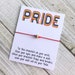 Pride Wish Bracelet Pride Love LGBTQ Rainbow Wish Bracelet With a Small ...