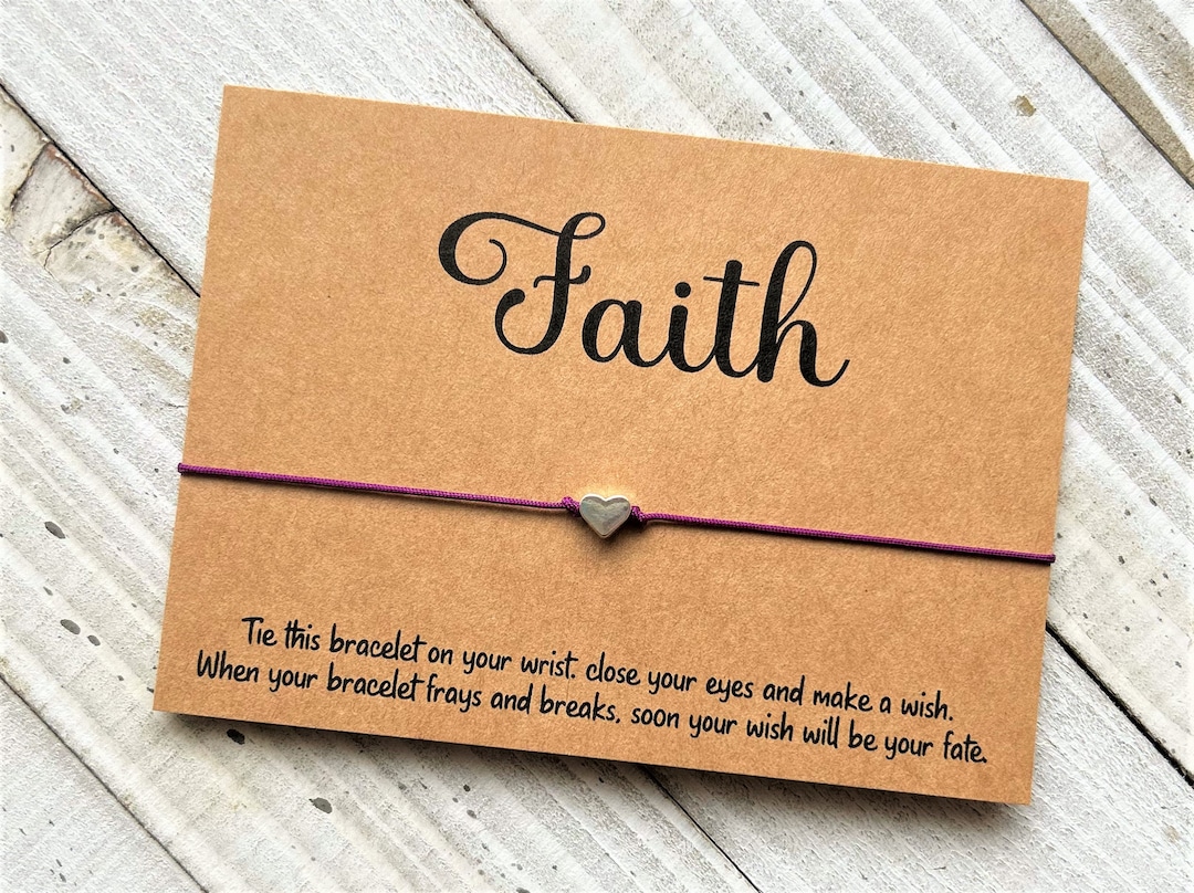 Faith Wish Bracelet Cord Friendship Bracelet Faith Inspirational ...