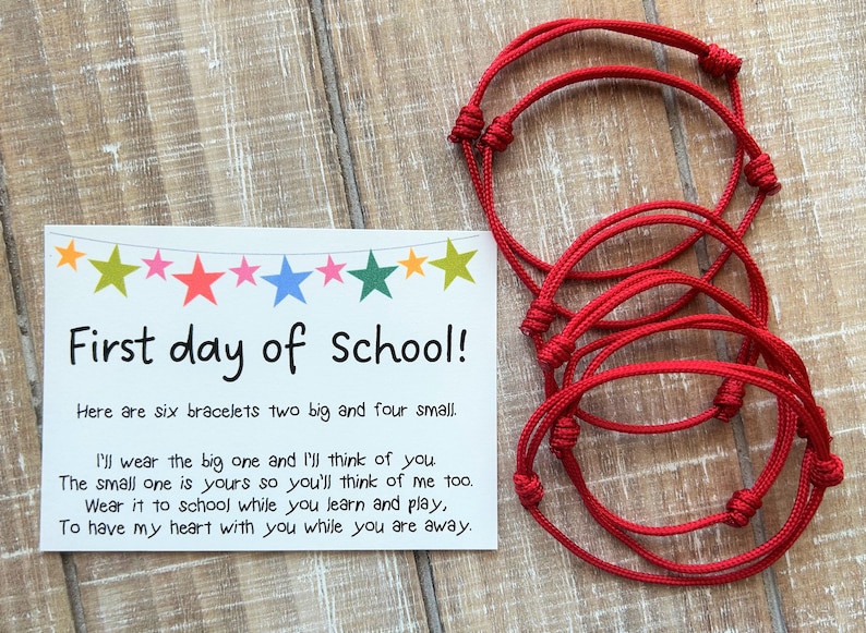 First Day of School Bracelet Set First Day of Daddy and Me Mommy and Me ...
