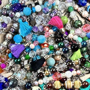 Bead Dangles for Journals Junk Journal Purse Dangles Set of 5 Bead ...