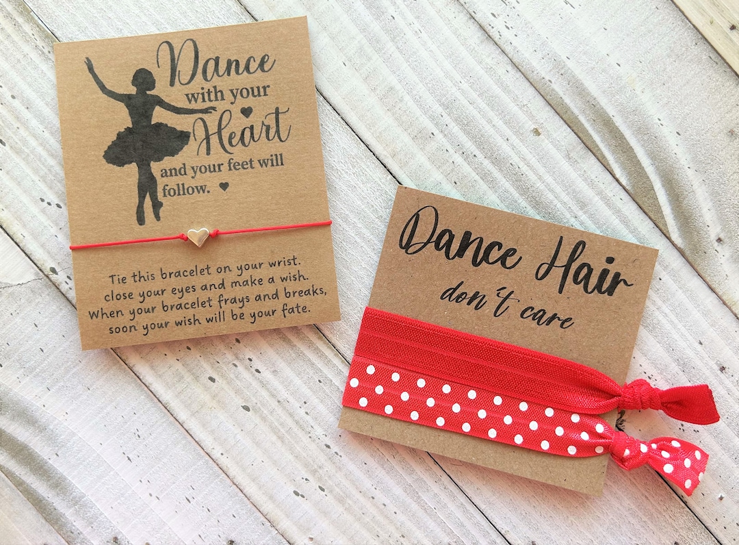 Dance Gift Set Wish Bracelet and Hair Ties Set Dance Cord Wish Bracelet ...