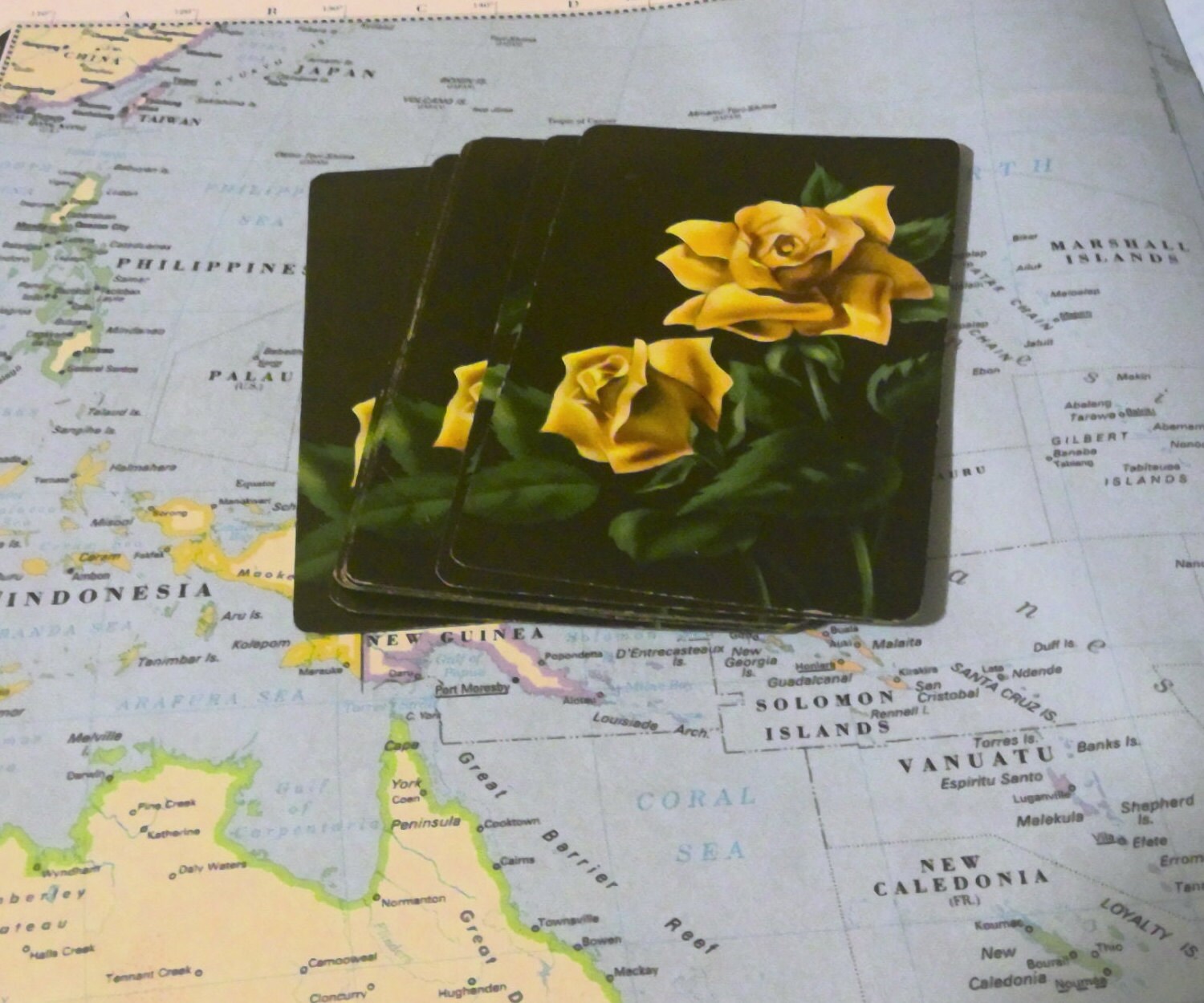 Vintage Yellow Roses Playing Card Set of 10 - Etsy