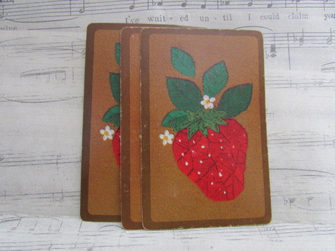 Vintage Hallmark Strawberry Playing Cards Set of 10 - Etsy