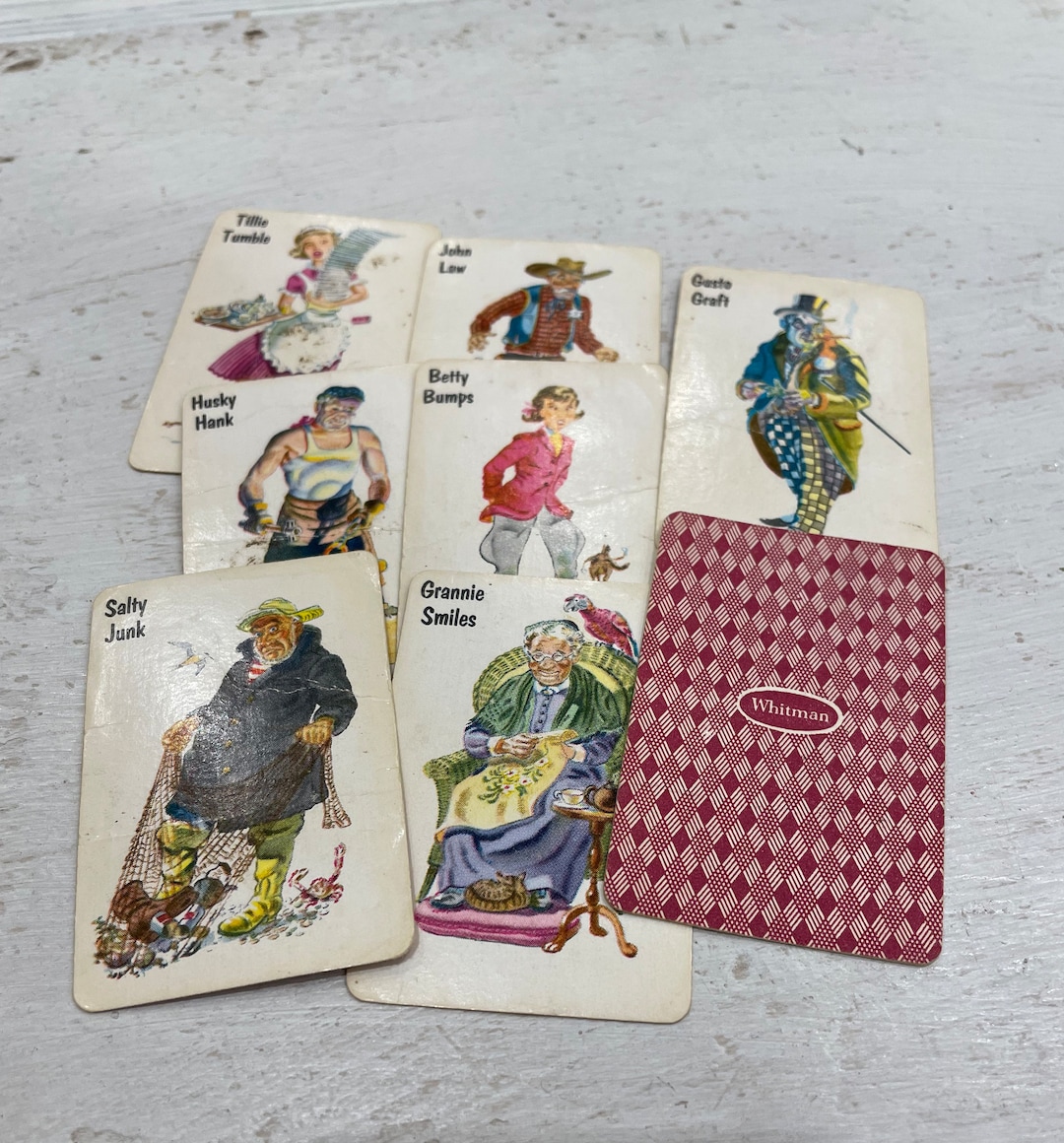 Vintage Miniature Whitman Old Maid Playing Cards- Set of 8 - Etsy