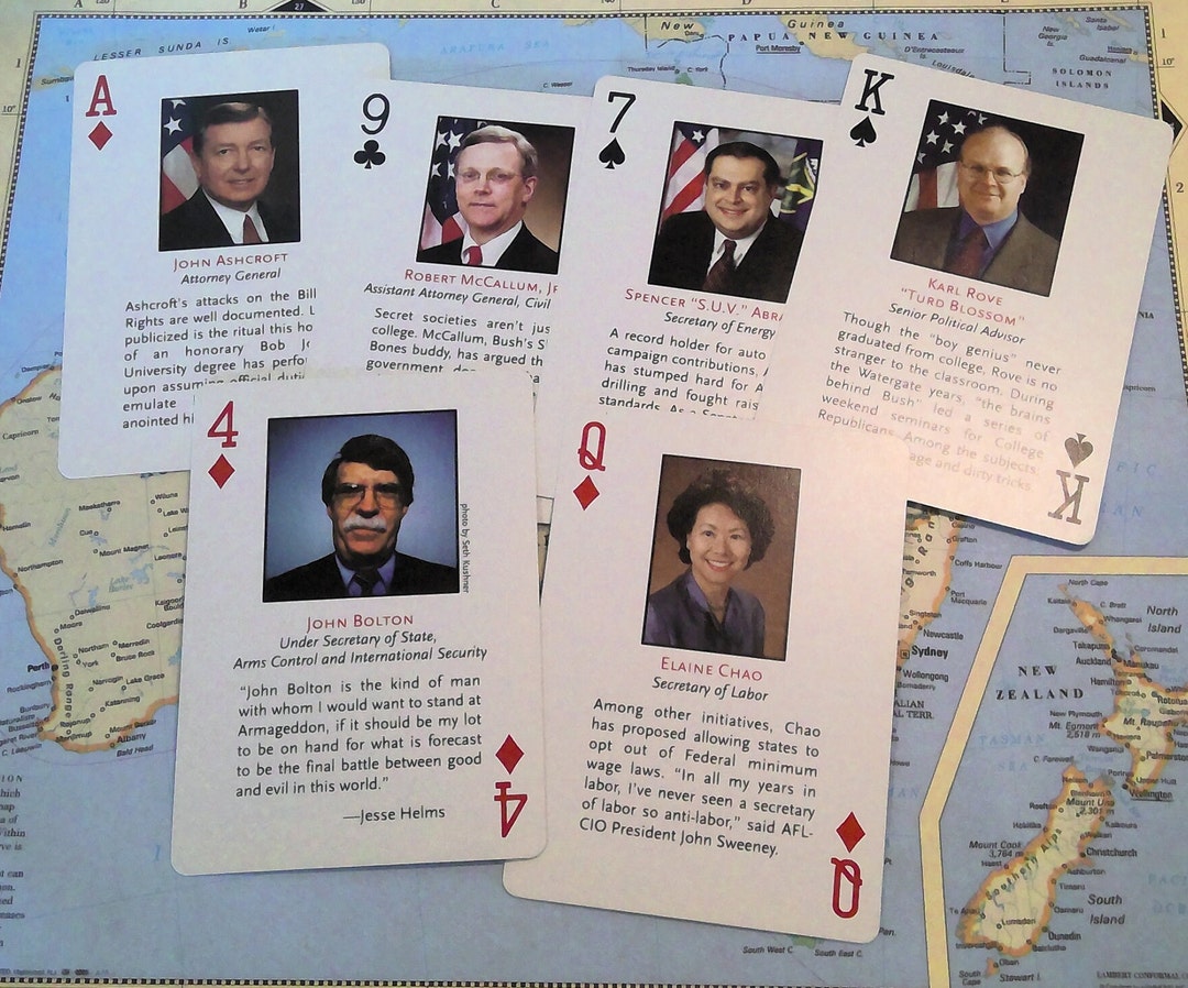 Vintage President Bush Playing Cards- Set of 10 - Etsy