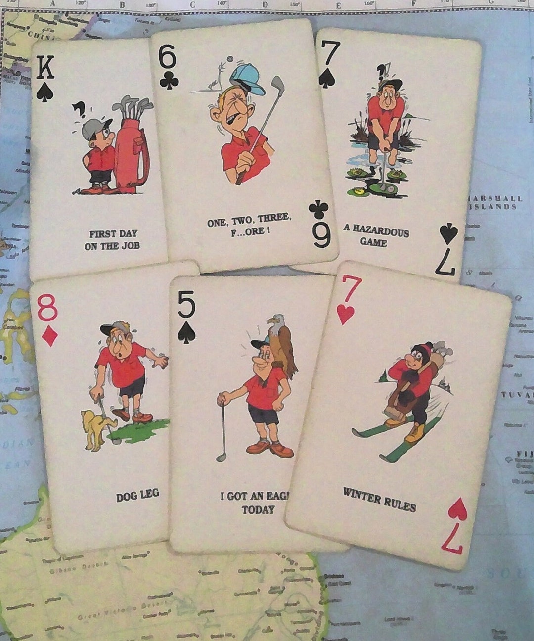 Vintage Golfer Playing Cards With White Background Set of 10 - Etsy