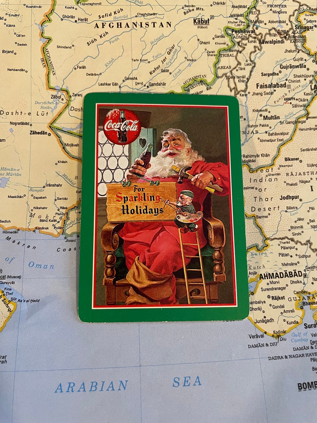 Vintage Coca-cola Santa and an Elf Playing Cards- Set of 10 - Etsy