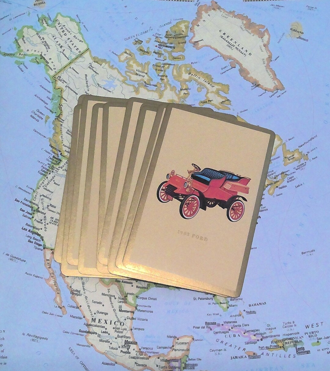 Vintage 1903 Ford Model A Car Playing Cards- Set of 10 - Etsy