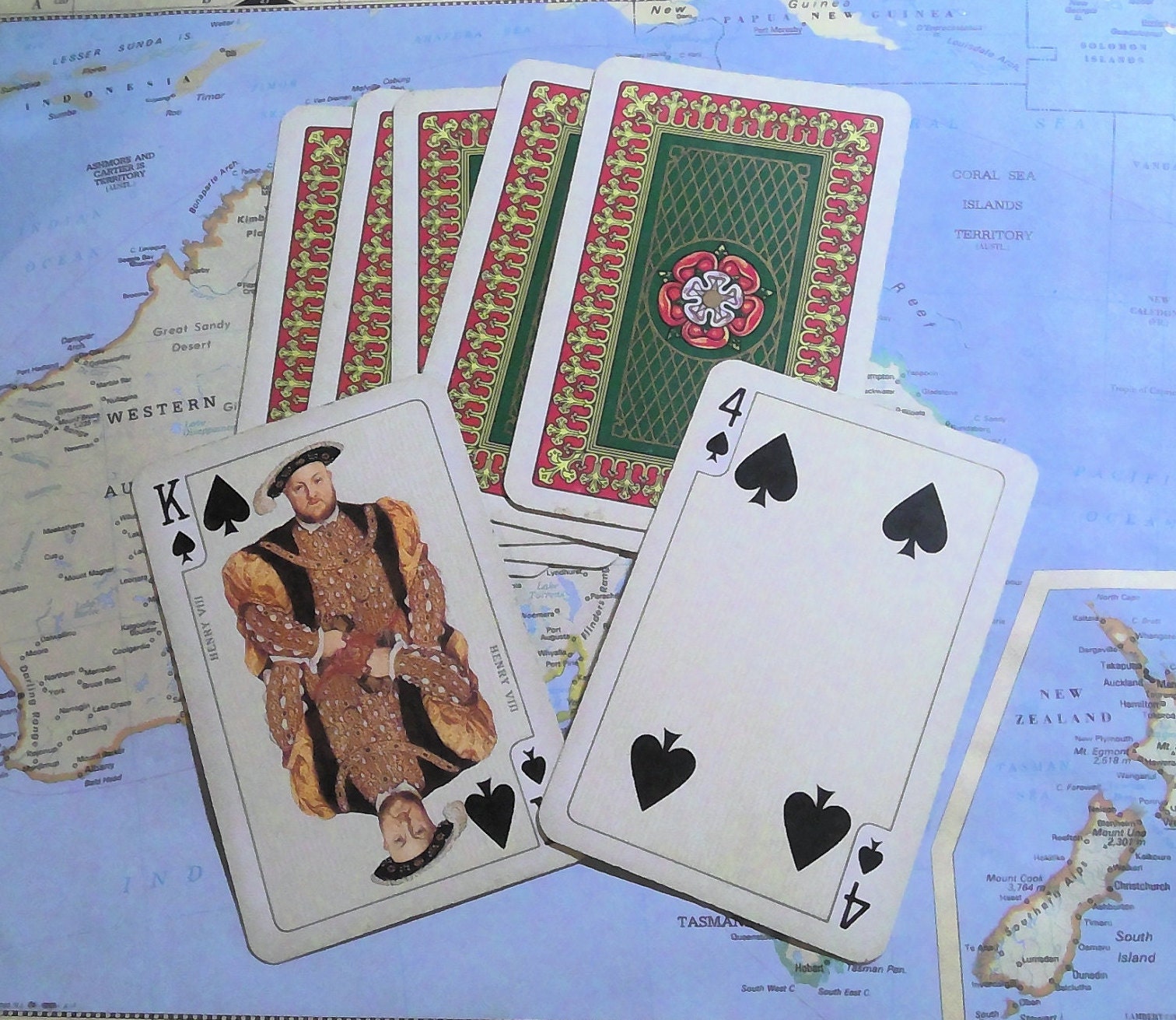 Vintage Piatnik Tudor Rose Bridge Playing Cards- Set of 10, 5 of Each ...