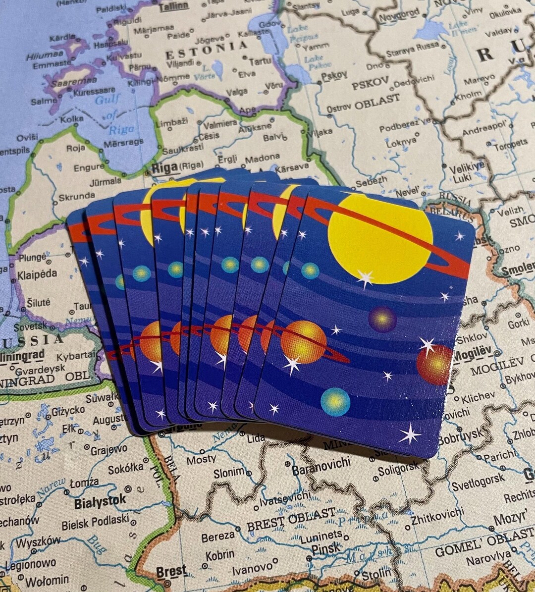 Vintage Tiny Miniature Celestial Playing Cards- Set of 10 - Etsy