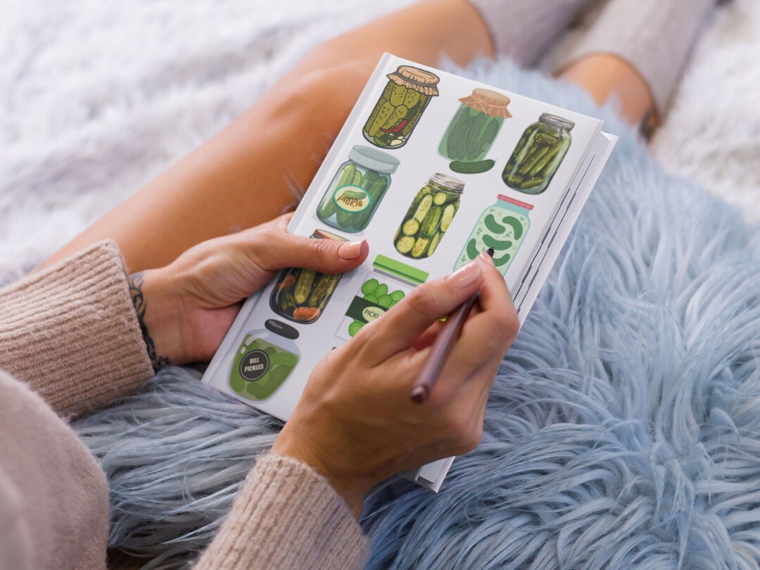 Classic Pickle Print Notebook Journal Vintage Canned Pickle Jar ...