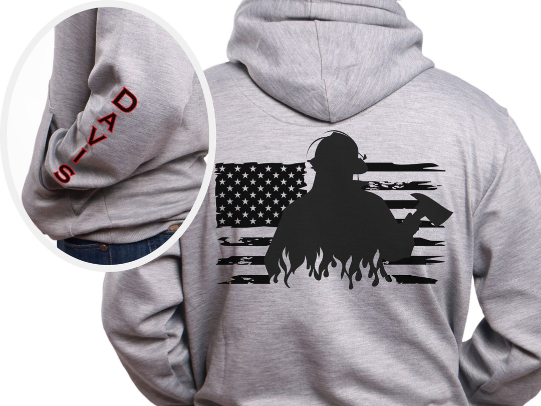Personalized Firefighter Graduation Hoodie: American Flag Academy Gift ...