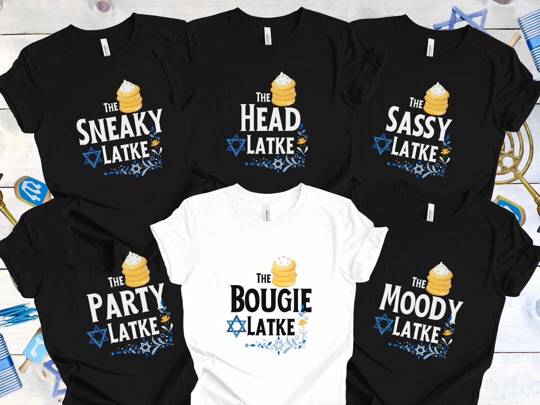 Funny Matching Group Latke Hanukkah Shirts Custom Chanukah Holiday ...