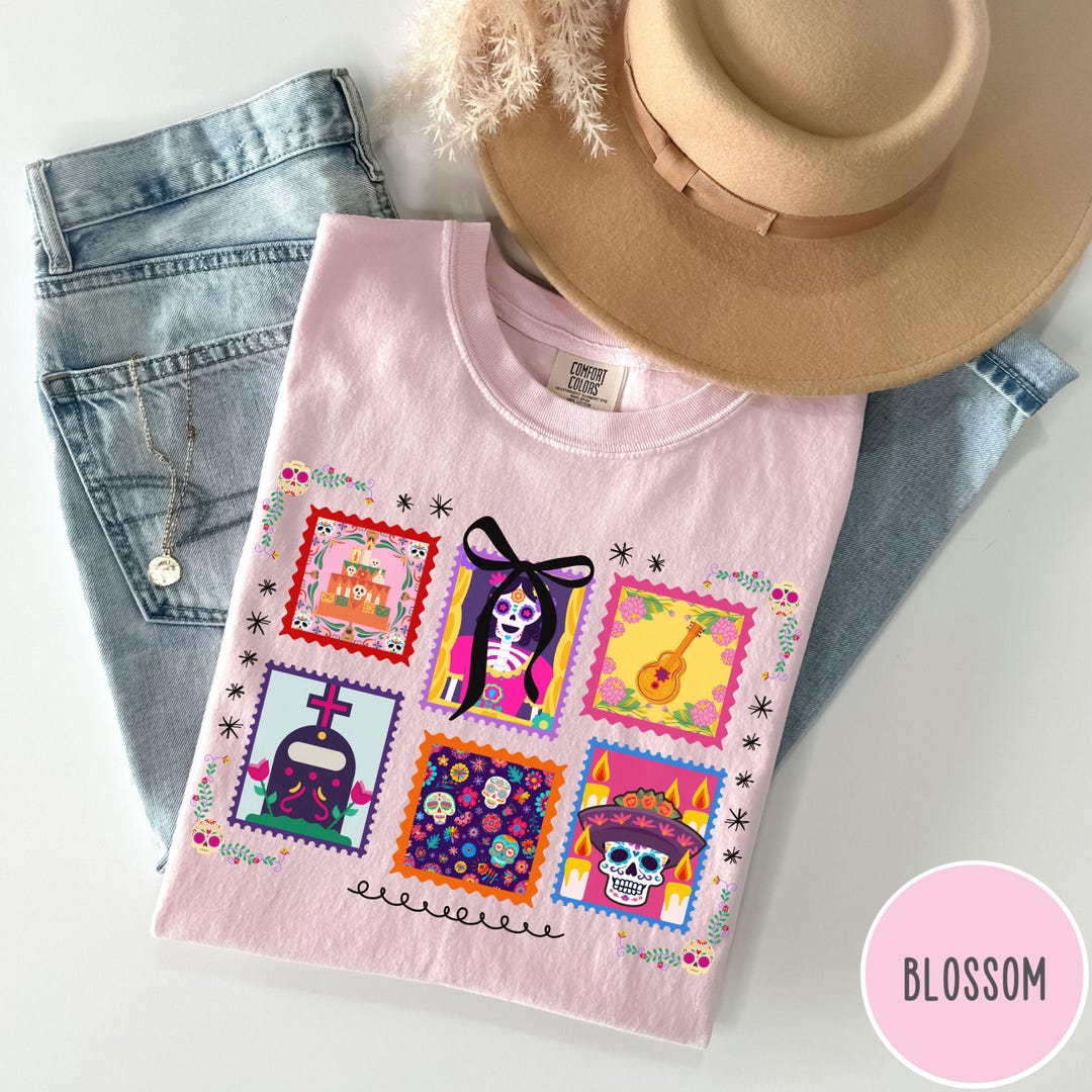 Comfort Colors Day of the Dead Shirt, Sugar Skull Calavera Tee - Etsy