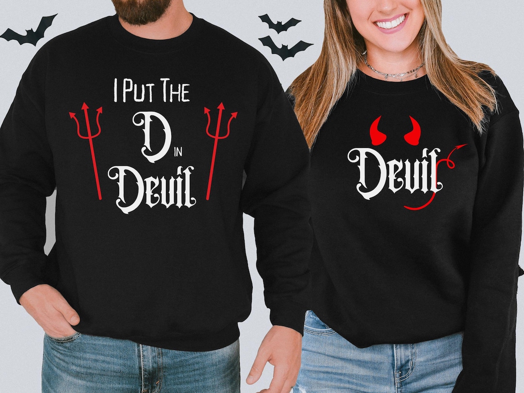 Funny Halloween Matching Couple Costume Sweatshirt Cute Spooky Season ...