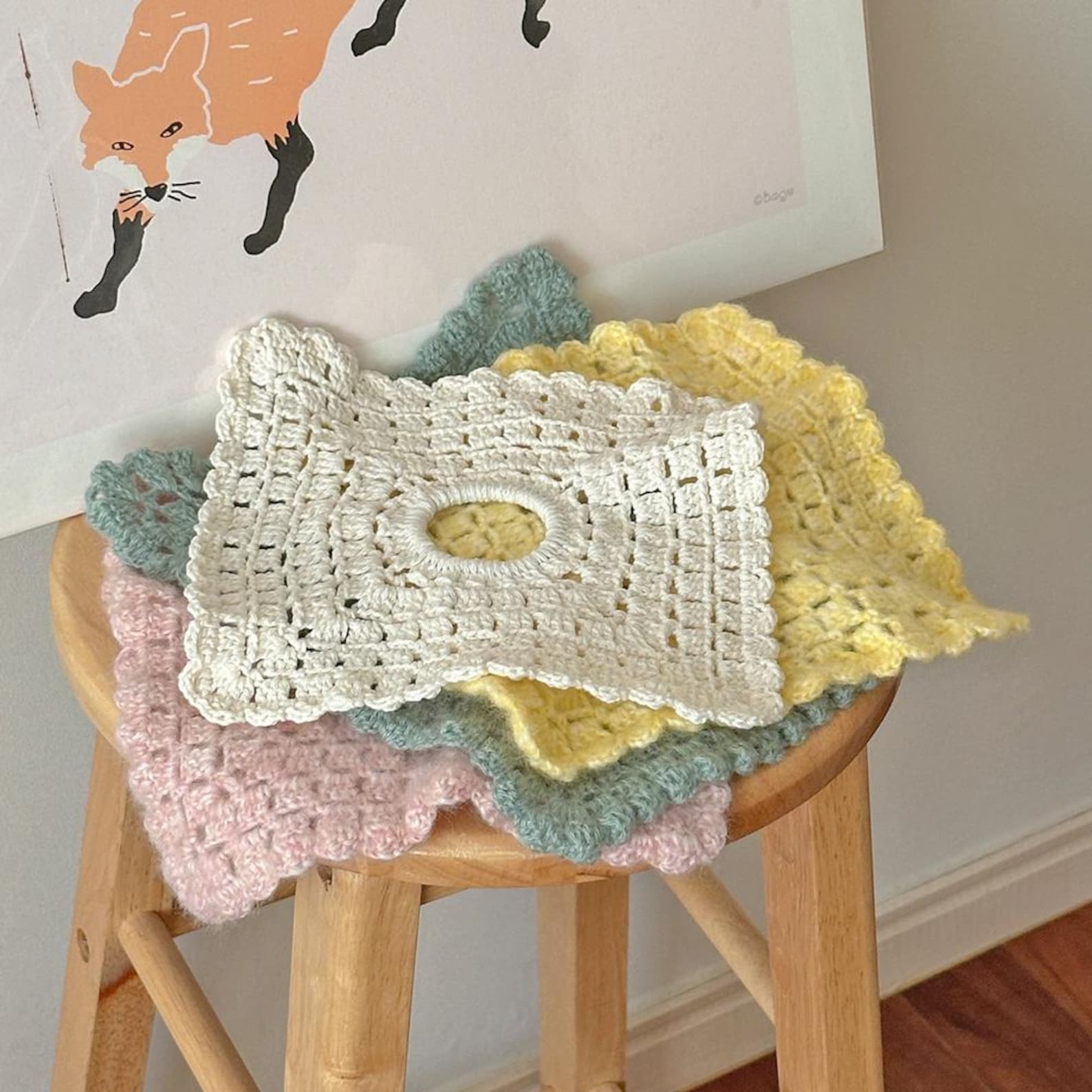 Crochet Pattern PDF & Video - Square Scrunchie, Hair Accessory, Hair ...