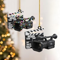 Personalized Director Chain Christmas Ornament, Film Clapper Christmas ...