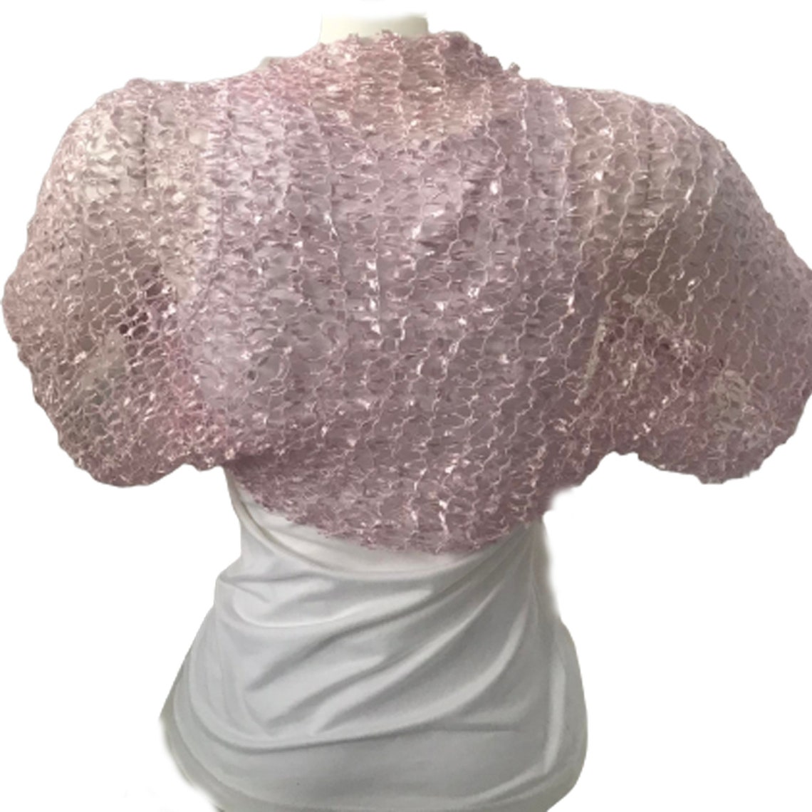 Pale Pink Summer Wedding Bolero Shrug Bridesmaid Cropped - Etsy