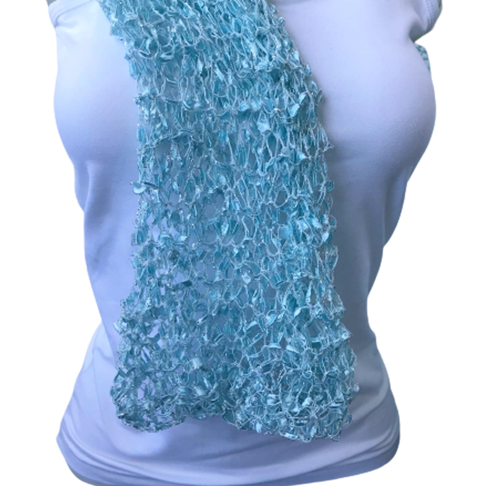Turquoise Crochet Bridal Bolero, Ruffle Sleeves, Silky Shrug - Etsy